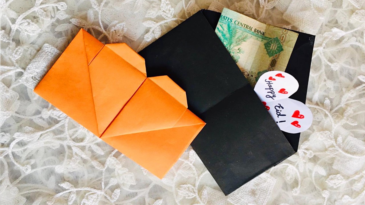 How to Make a Paper Origami Envelope - ORIGAMI HEART SHAPE ENVELOPE FOR ...