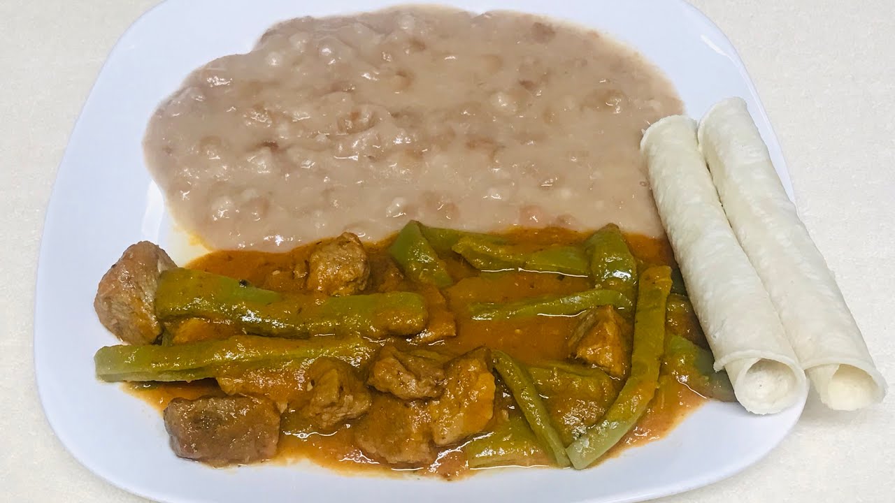 TROCITOS DE RES CON NOPALES Y SALSA ROJA A LA MEXICANA / NOPALES EN ...
