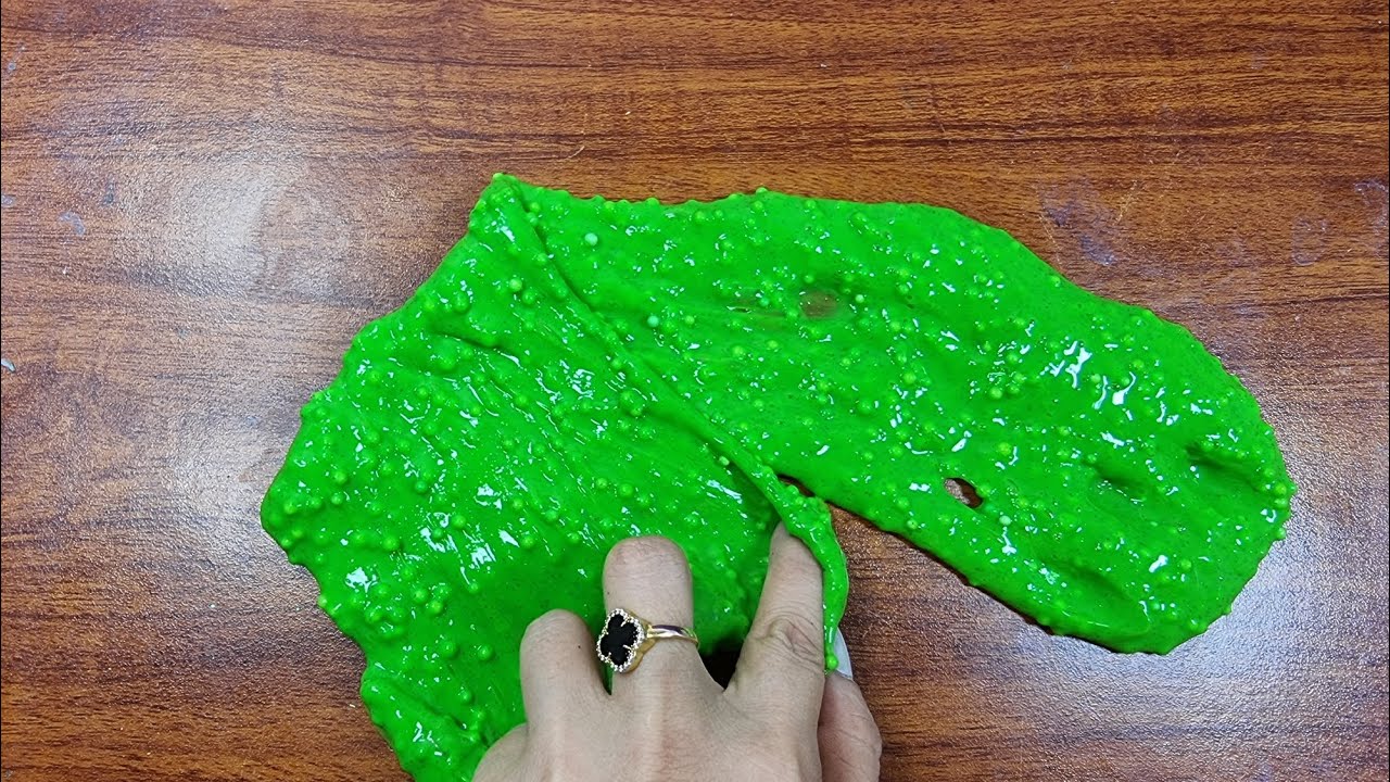 Green Slime, DIY Green Slime At Home - YouTube