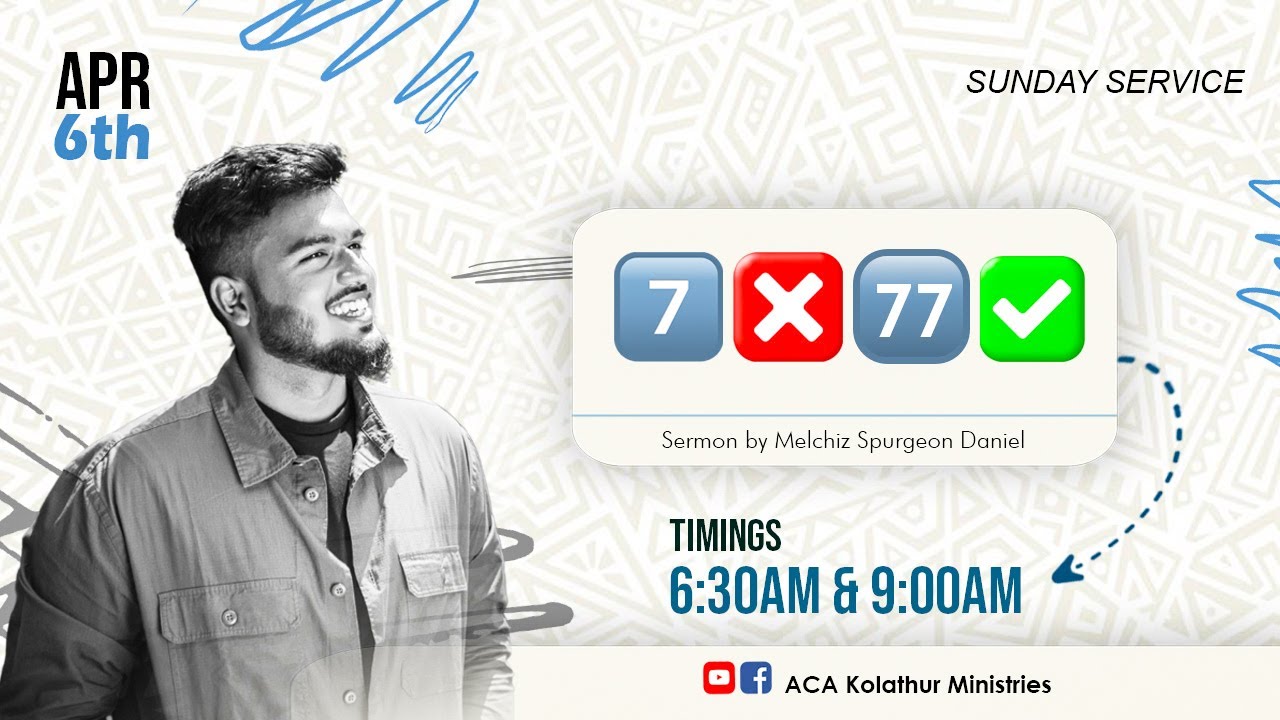 🔴Live | 7 77 | Sunday 9 AM Service | Melchiz Spurgeon - YouTube