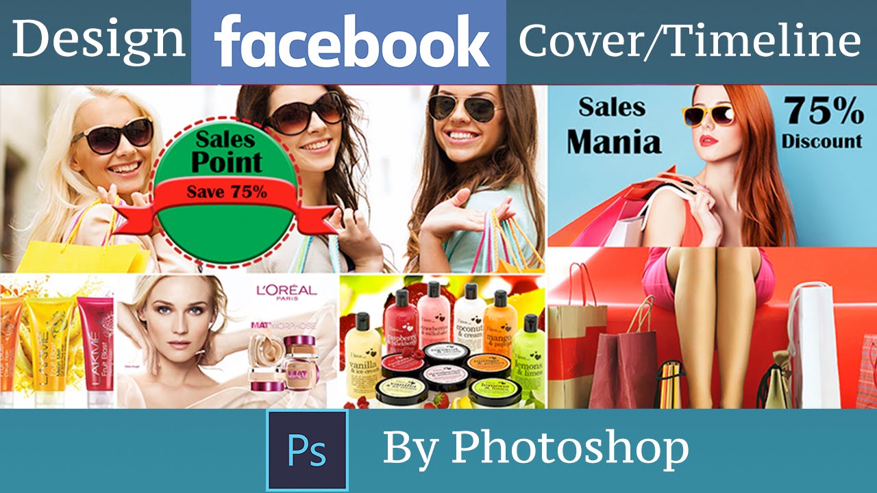 Design Awesome Facebook cover image for E-commerce - YouTube