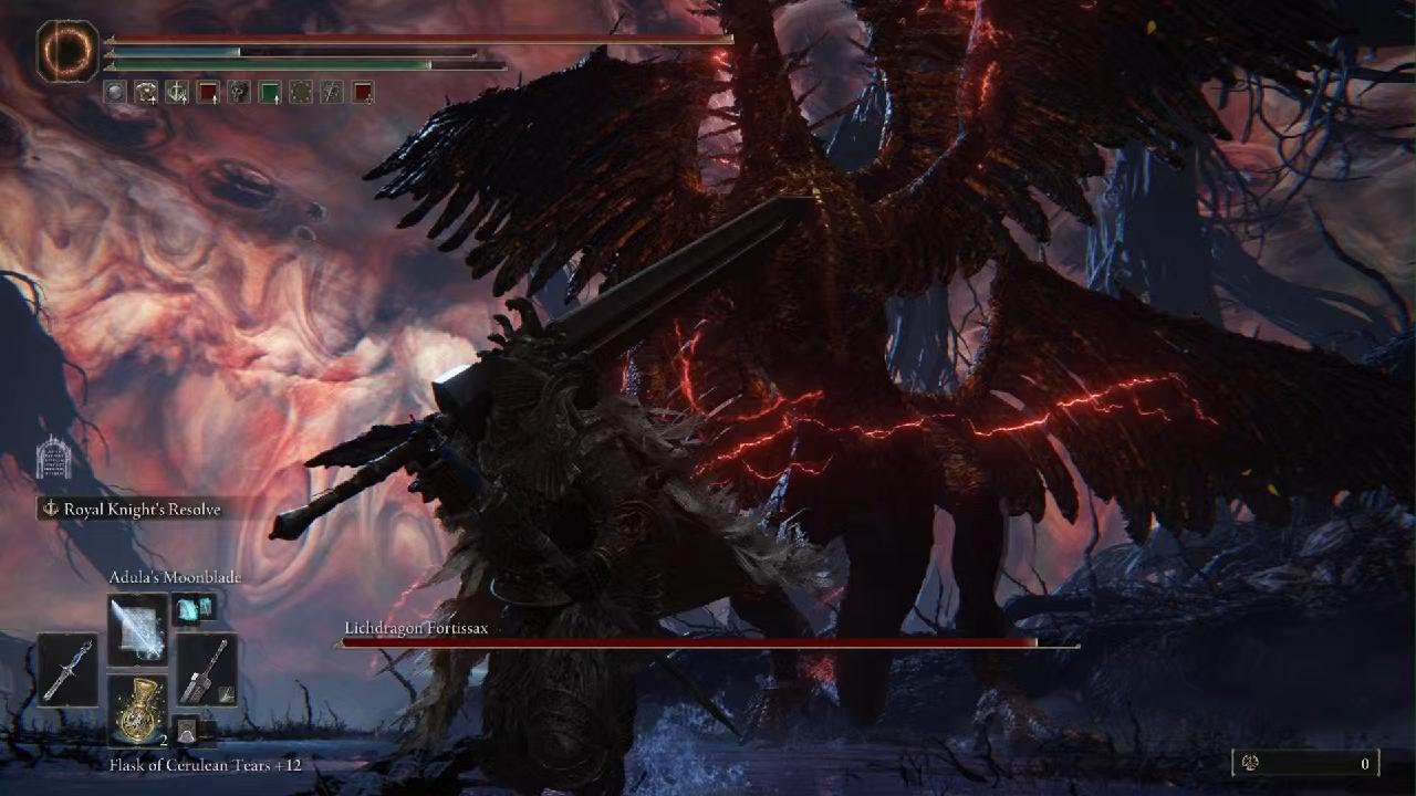 ELDEN RING - Lichdragon Fortissax Boss Fight (NG+9) - YouTube