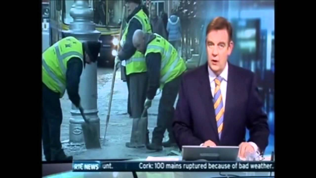 Man falling on Snow - Ice in Dublin, RTE Six one in HD - YouTube