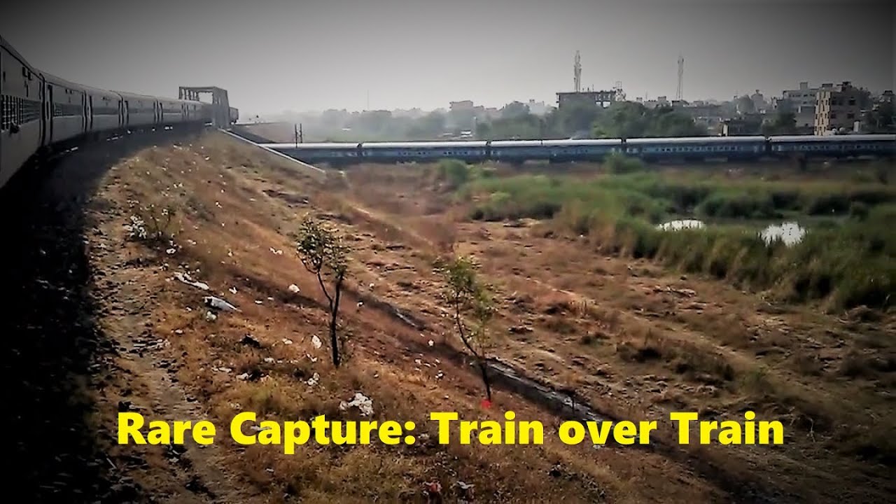 Train over Train | Rail over Rail Bridge near Akola Jn - YouTube