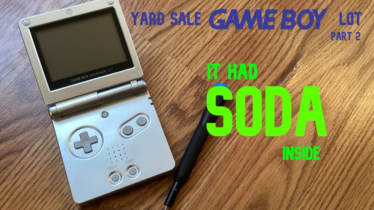 $20 Yard Sale Gameboy Lot! - Part 2: Silver GBA SP + voiceover! - YouTube