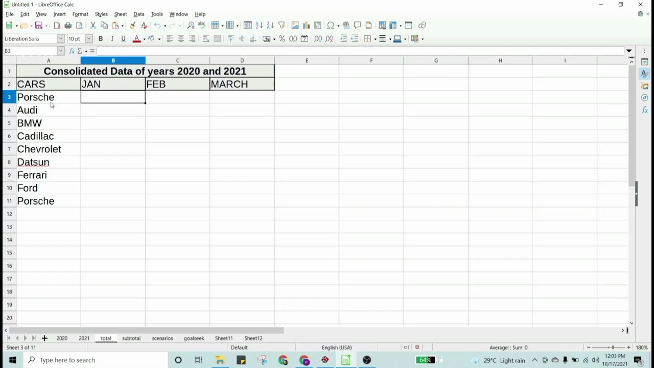Spreadsheet Consolidating Data Subtotal Goal Seek And What if Spreadsheet Consolidating Data Subtotal Goal Seek And What if