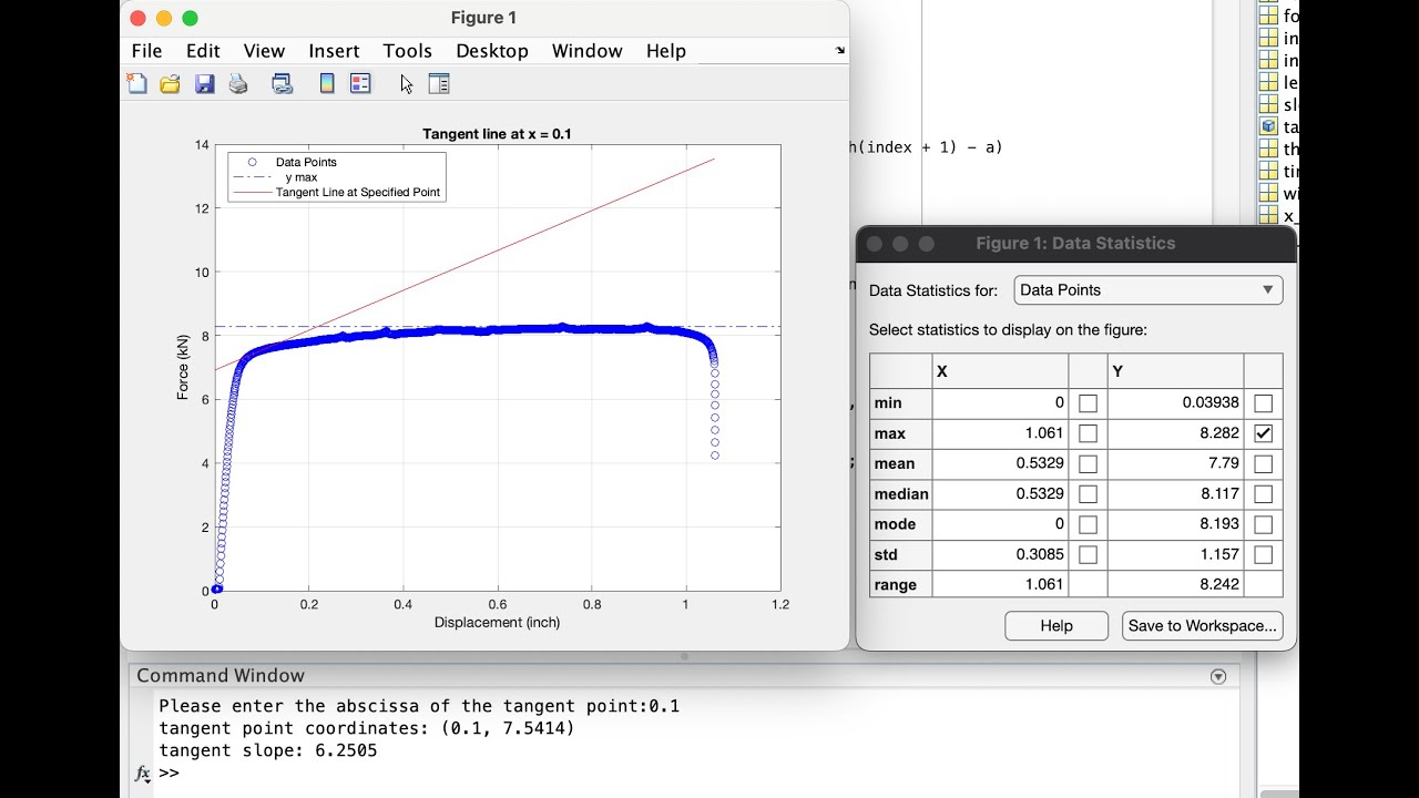 03 Data statistics and tangent (Matlab) - YouTube