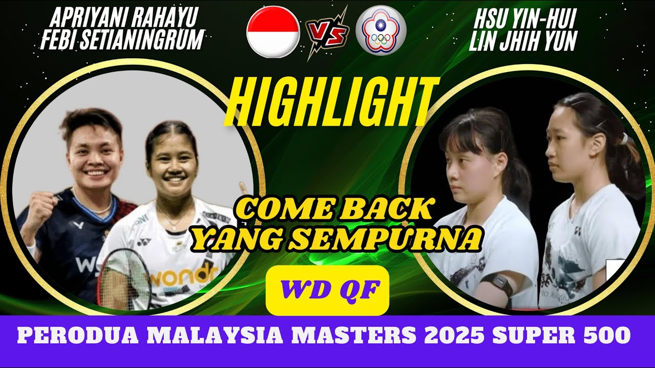 [QF] RAHAYU/SETIANINGRUM (INA) vs HSU Yin-Hui/LIN Jhih Yun (TPE ...