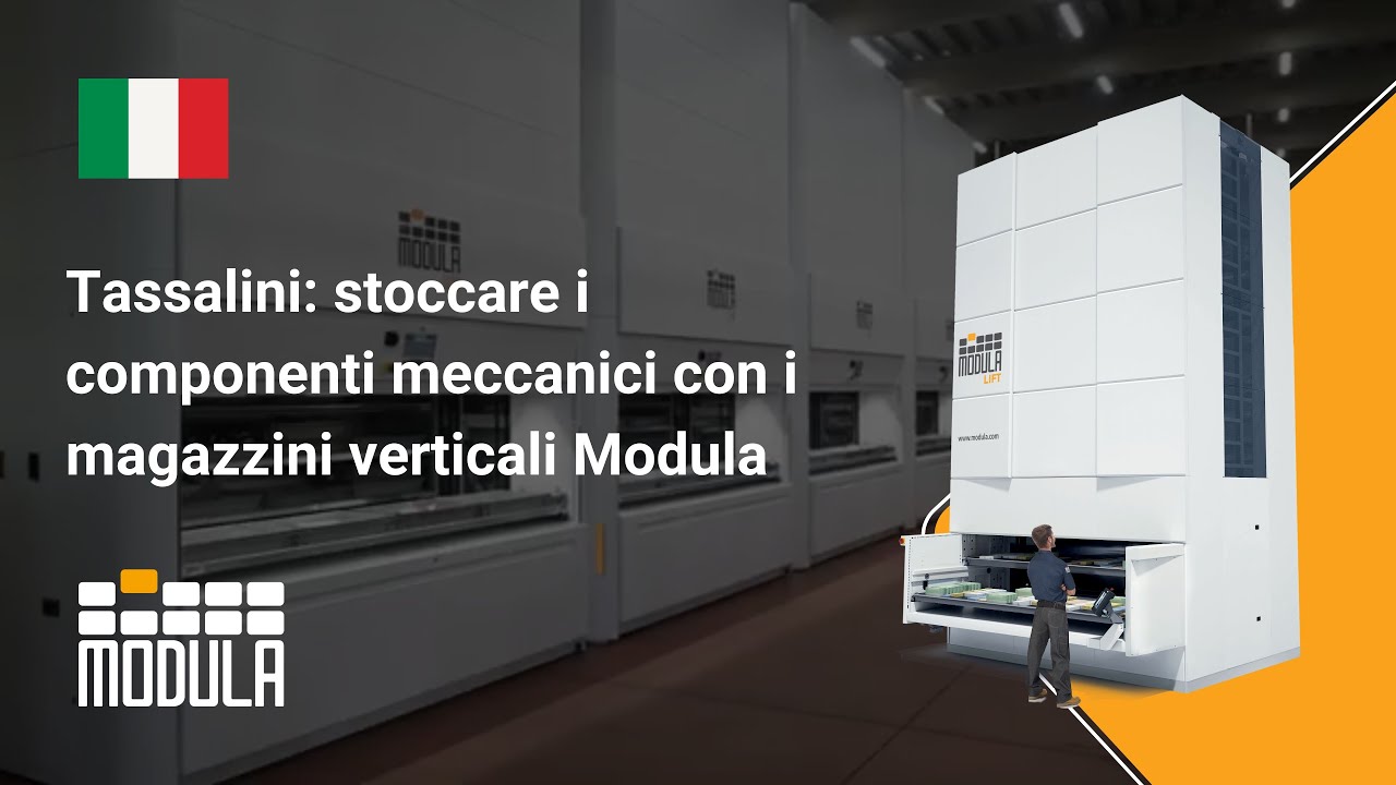 Tassalini: stoccare i componenti meccanici con i magazzini verticali Modula - YouTube