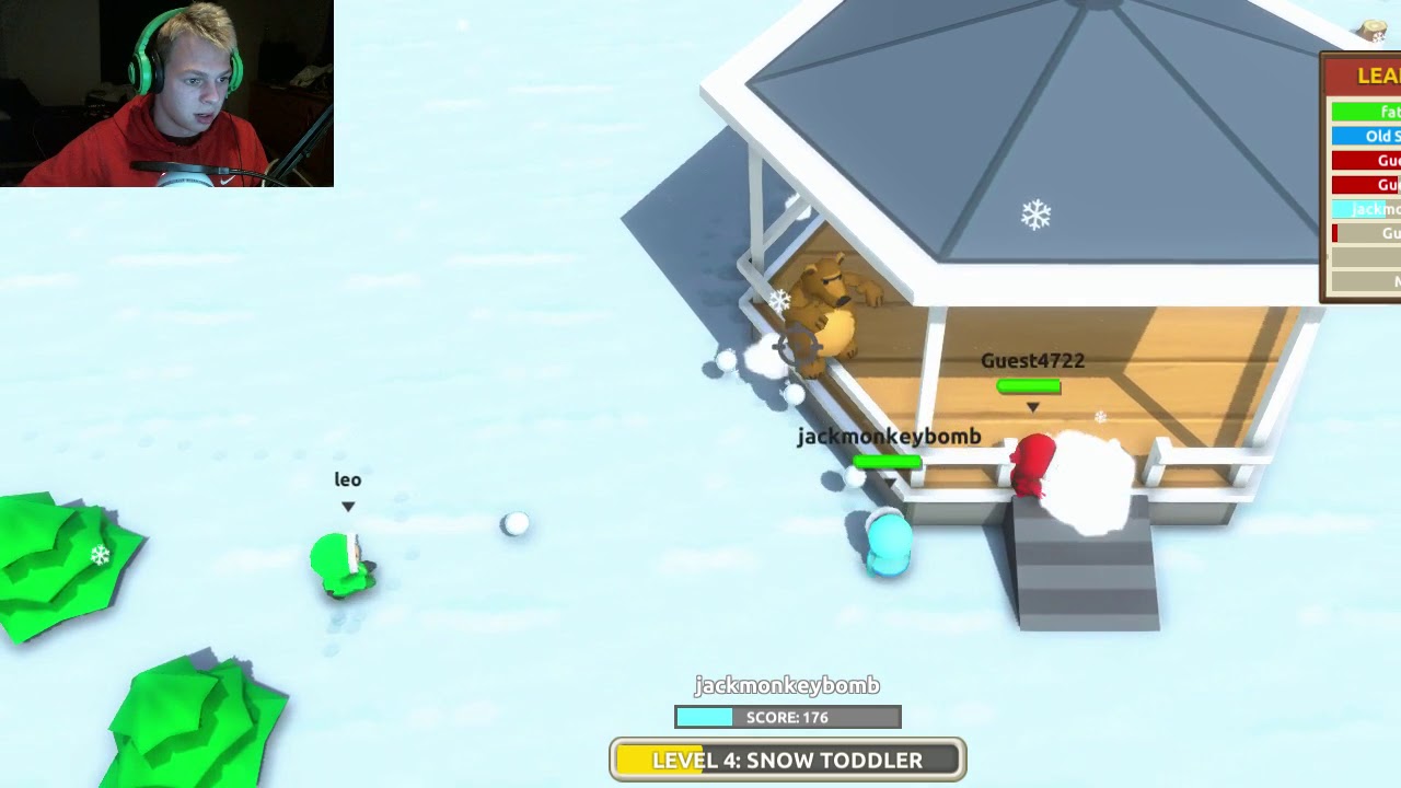 Getting First in the Server! Snowfight.io - YouTube