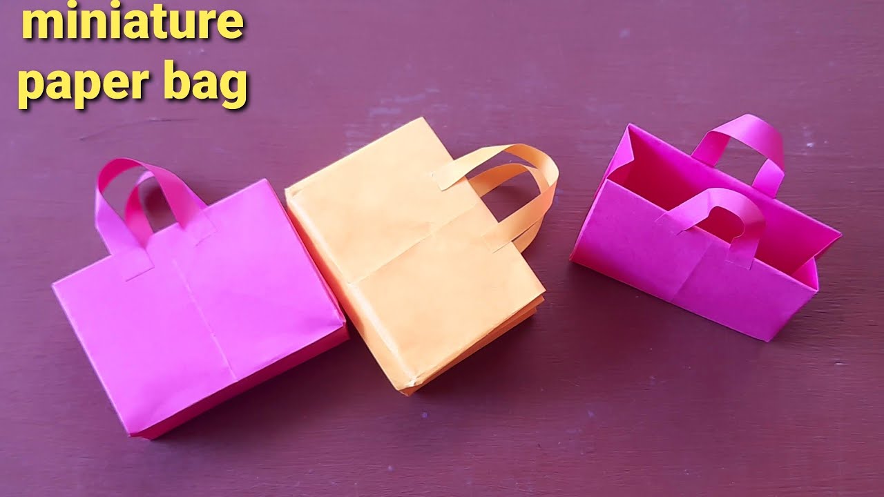 miniature paper bag||A4 sheet paper craft||craft ideas||simple crafts ...