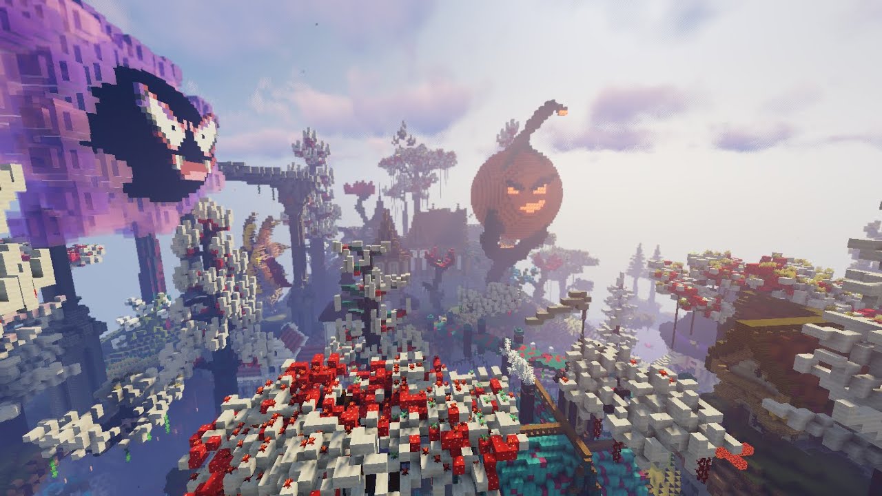 Halloween Themed Minecraft Spawn Build Showcase - YouTube