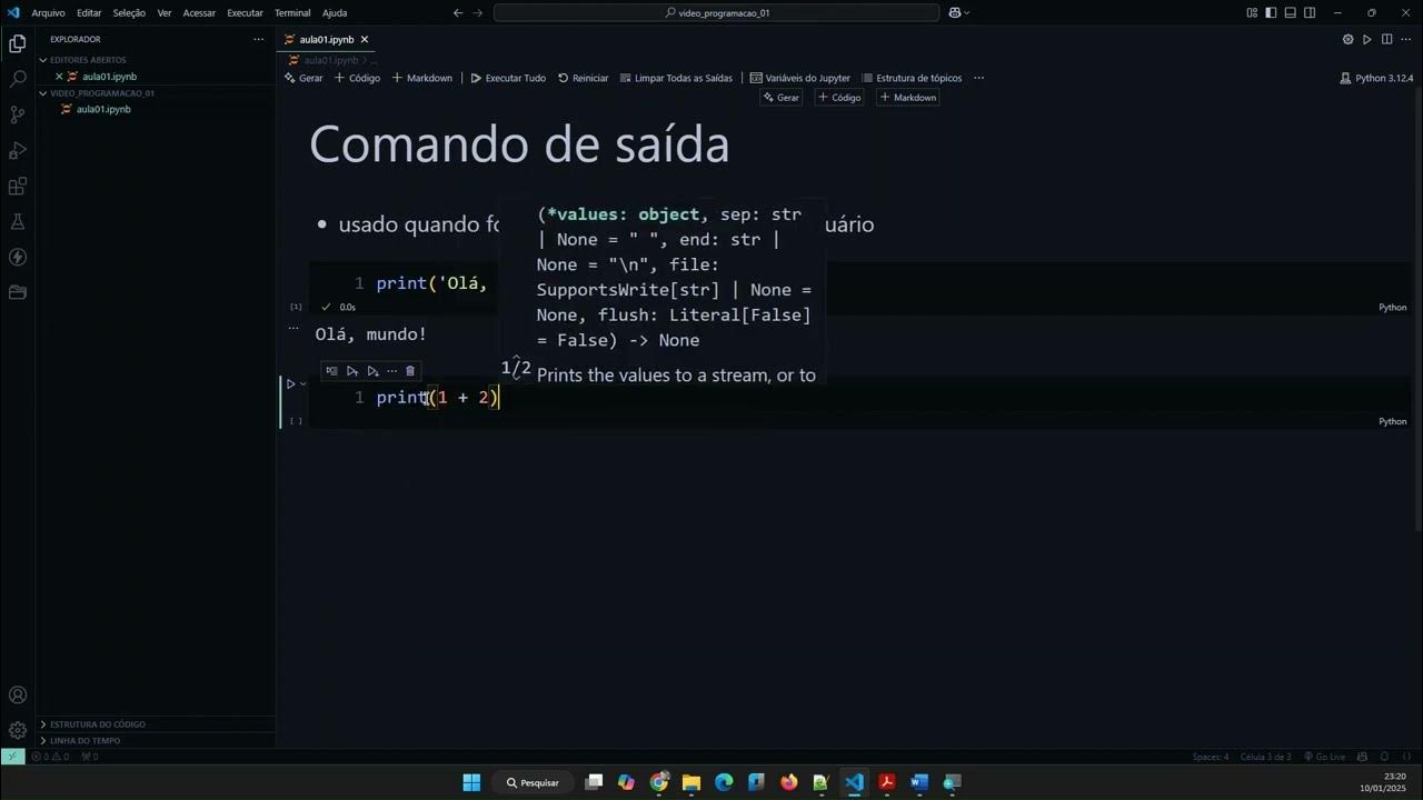 Python: Comando de saída - YouTube