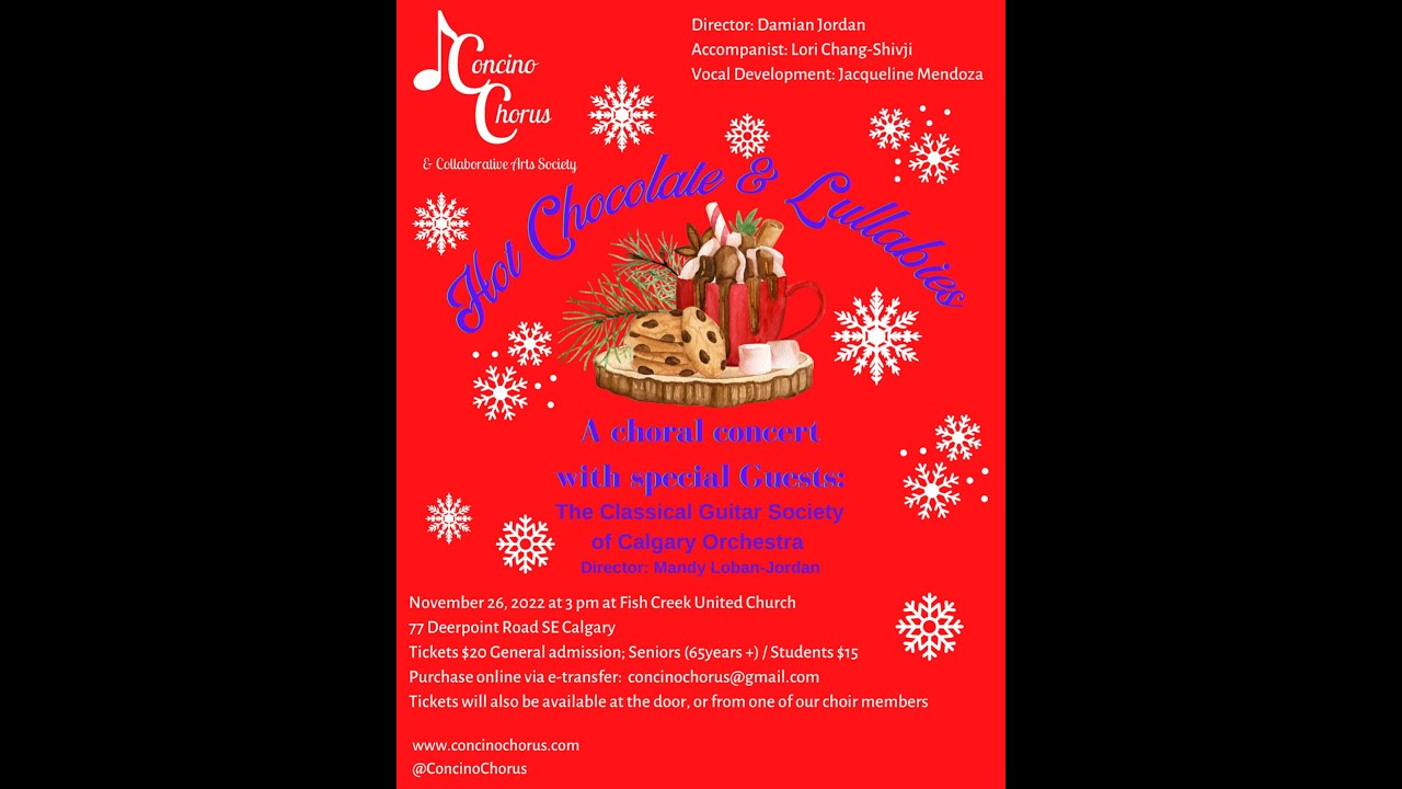 Concino Chorus Christmas Concert 2022: Hot Chocolate and Lullabies ...