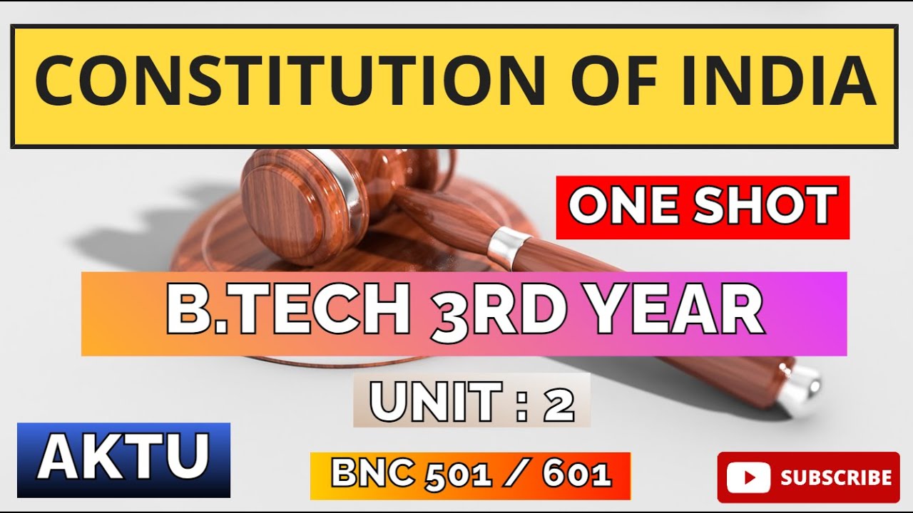 Constitution of India (COI) Unit :-2 One Shot Video Full Explanation ...
