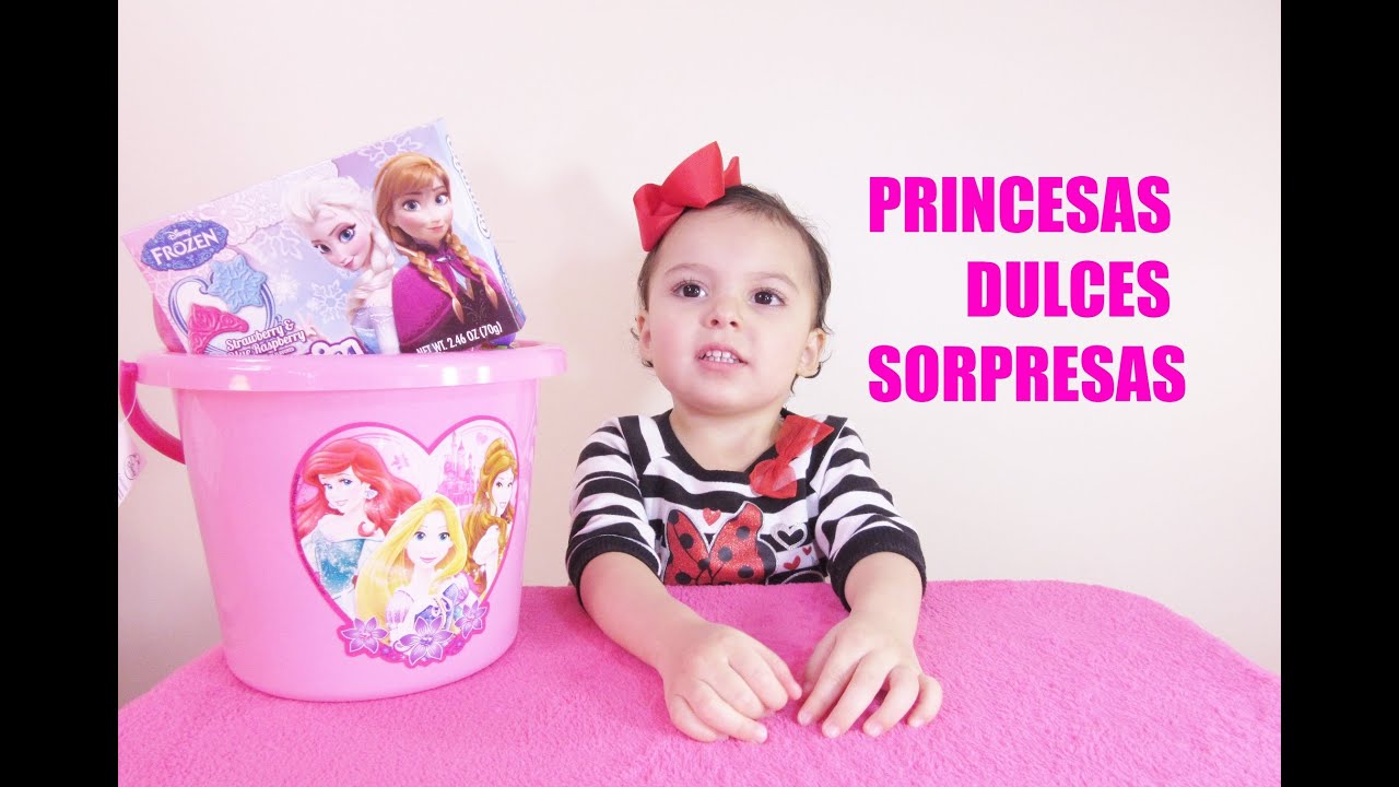 Princesas dulces divertido sorpresa, Princess bucket surprise candies ...