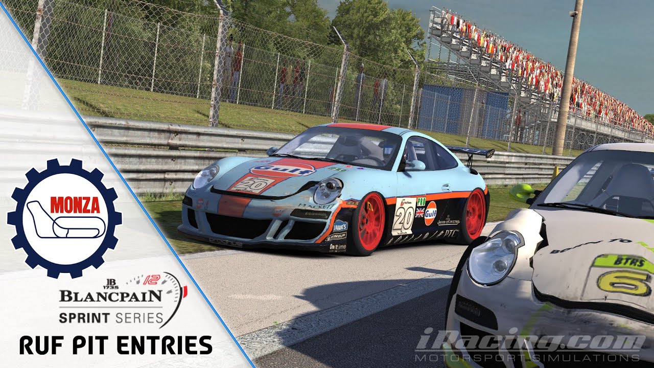 "iRacing: RUF Pit Entries" (Blancpain Sprint Series at Monza GP) - YouTube