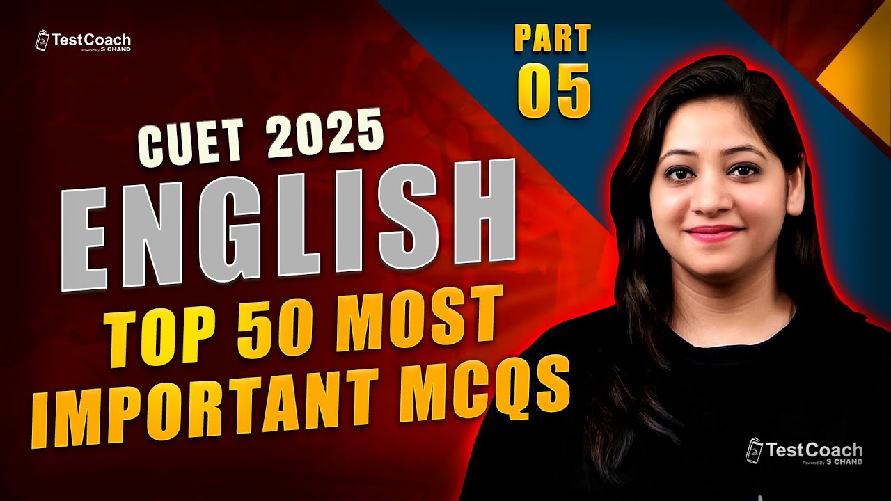 CUET 2025 | English | Top 50 Most Important MCQs | Part 5 | by Yashi Pandey #english #cuet2025 # ...