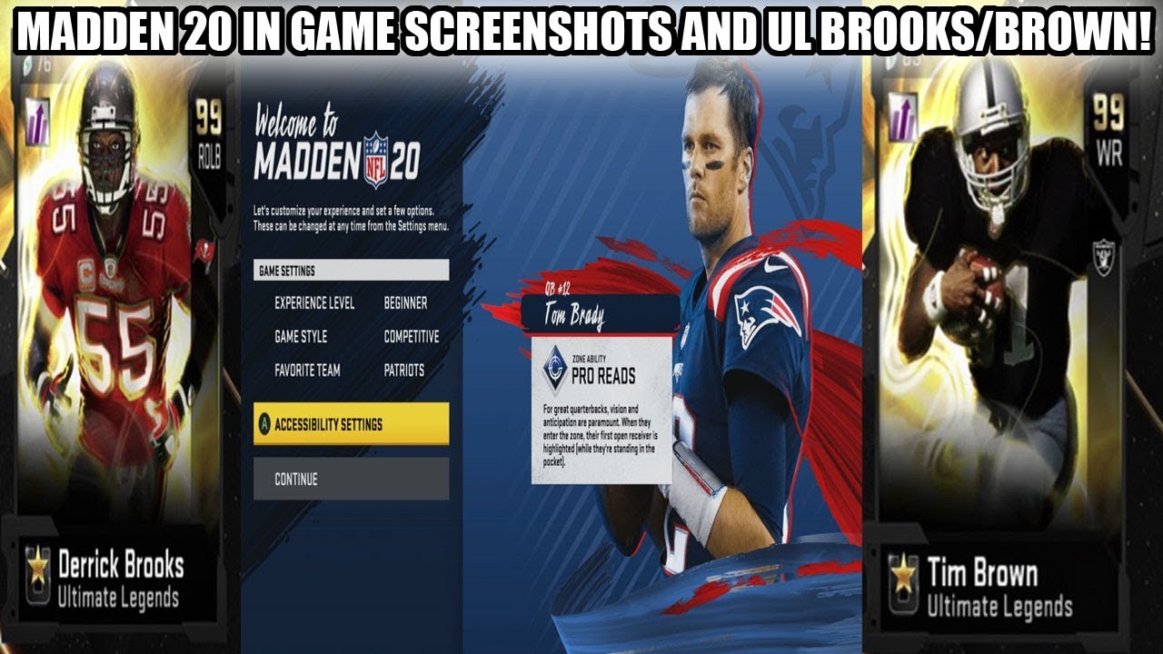 MADDEN 20 IN GAME SCREENSHOTS AND SCOREBOARD! UL BROWN AND BROOKS ...