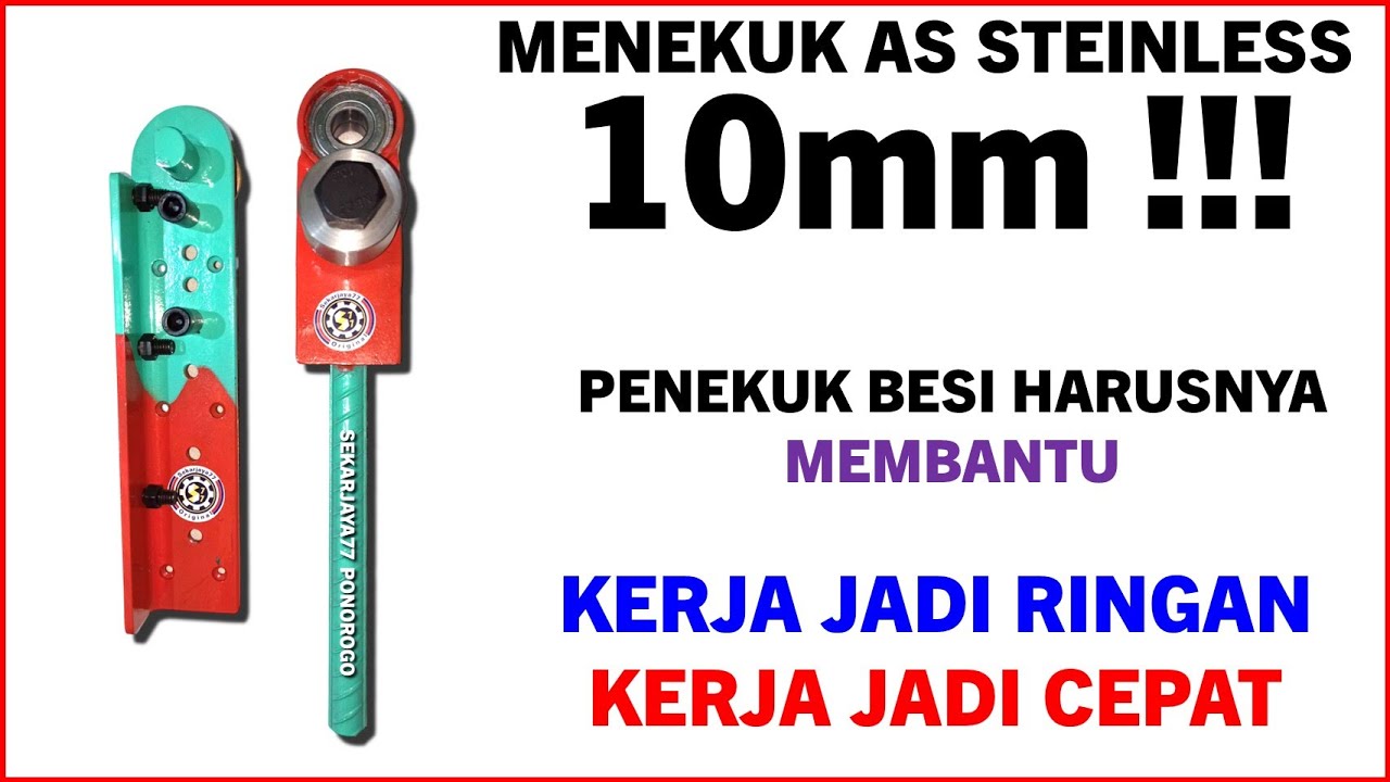 Menekuk As Steinless Steel 304 ukuran 10mm - Penekuk besi beton eser 4 ...
