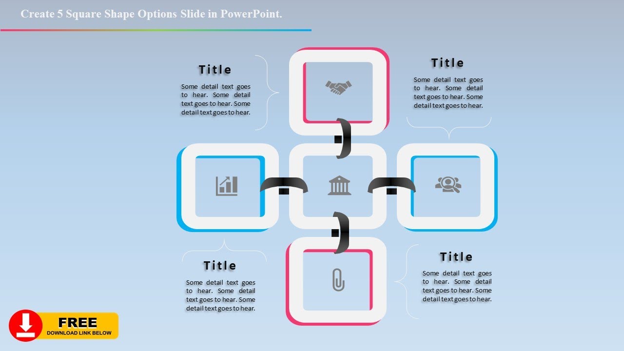 PowerPoint tutorial No. 45: How to Create 5 Square Shape animation ...
