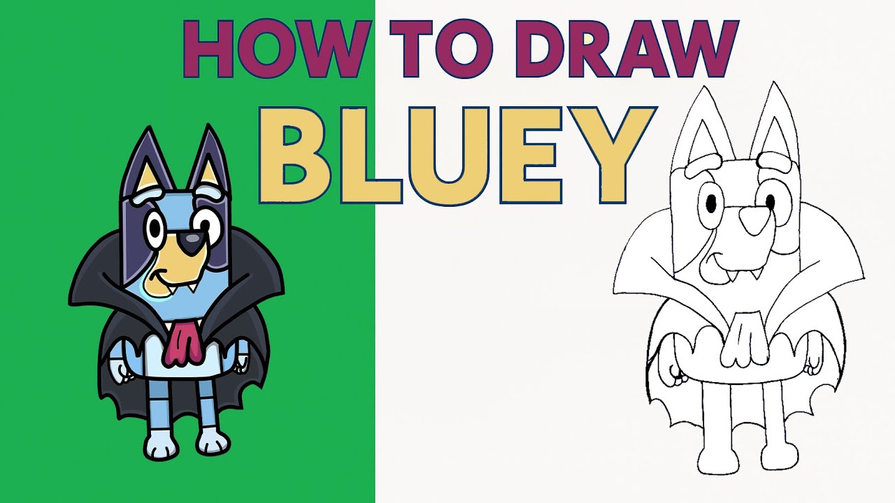 How to Draw Bluey the Puppy - YouTube