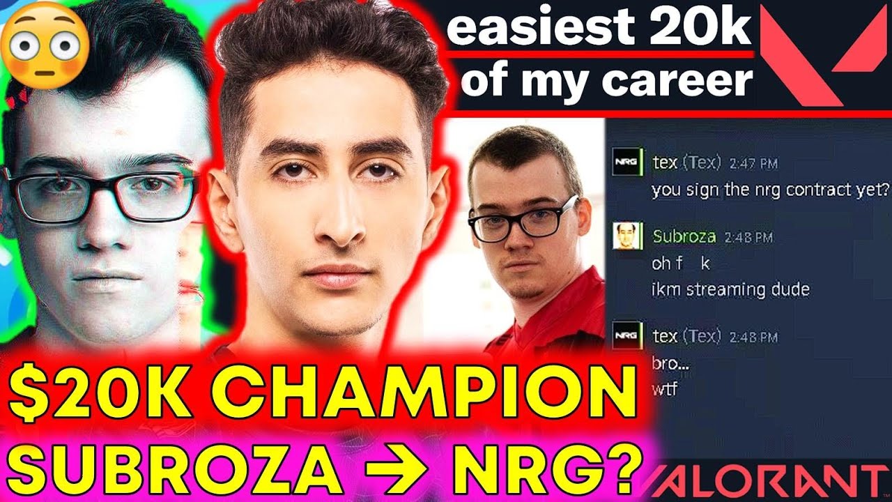 Zellsis WINS $20k Tourney, Subroza LEAKS Roster Change?! 😳 VALORANT ...