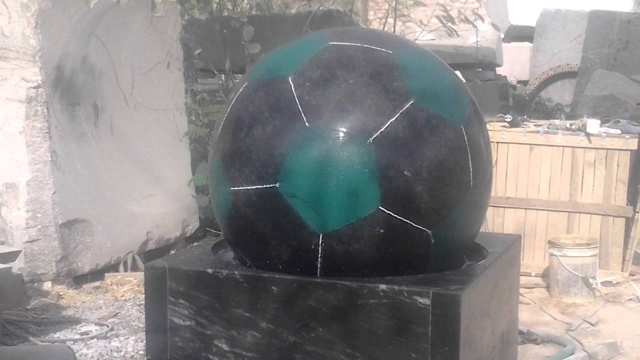 Granite marble stone football,Granite marble stone soccer ball - YouTube