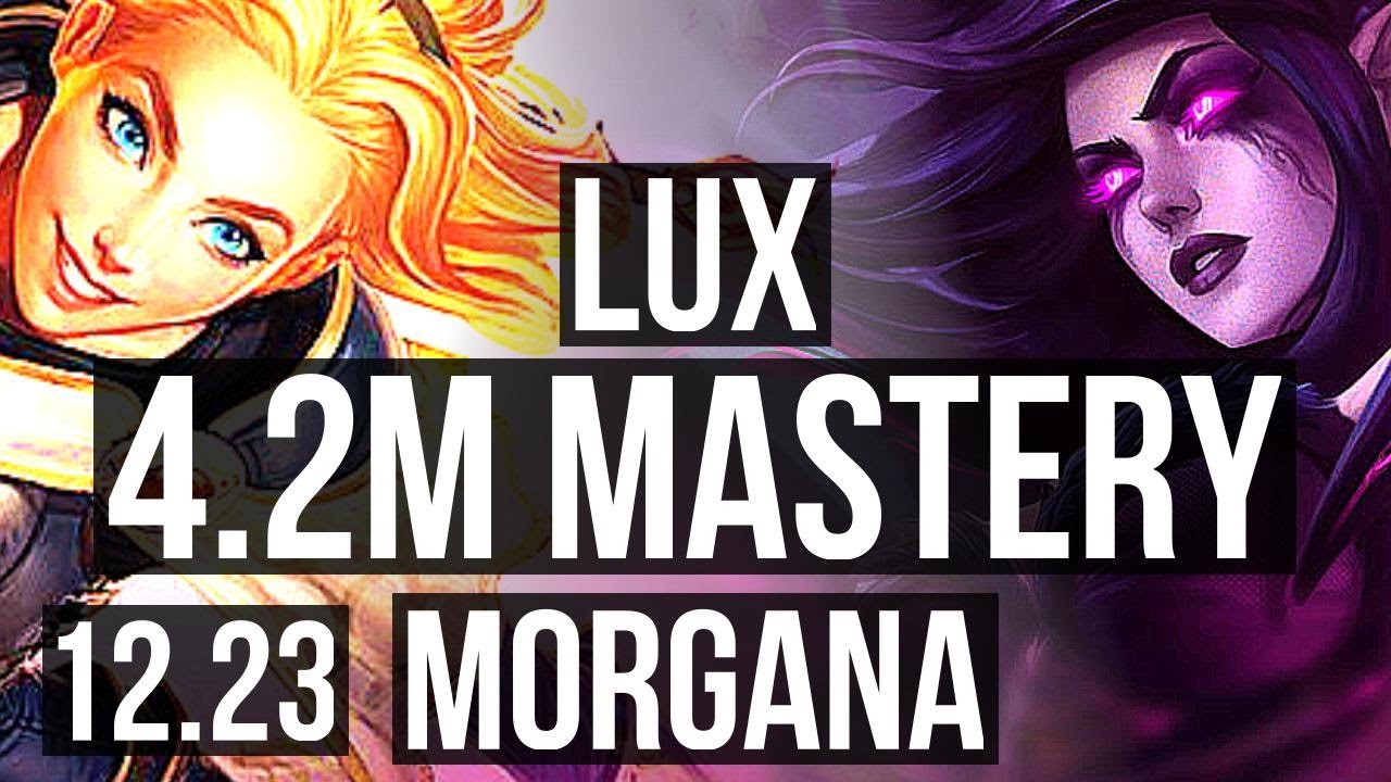 LUX & Tristana vs MORGANA & Caitlyn (SUP) | 4.2M mastery, 1700+ games ...