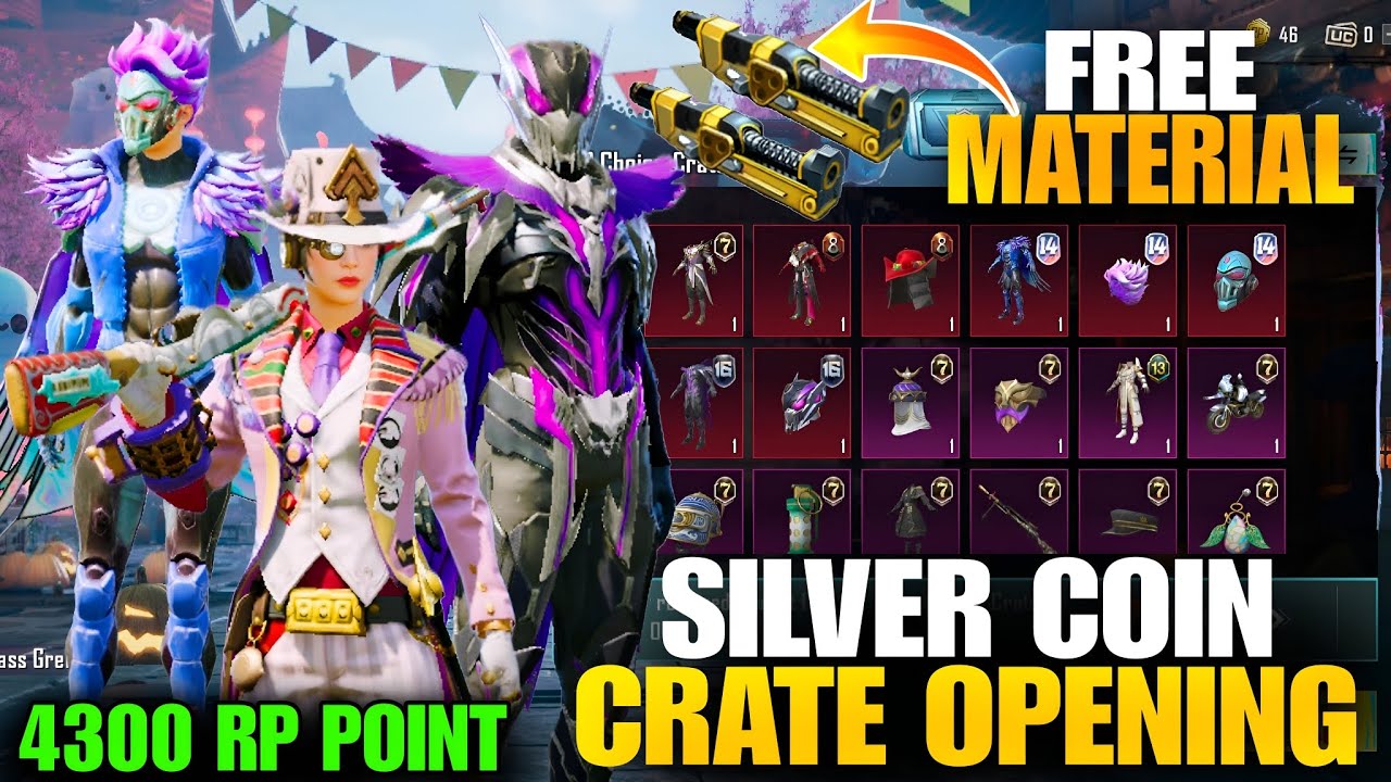 🤣 Bgmi Silver Coin Factory | A9 Rp Crate Opening | Free Rp Points Crate ...
