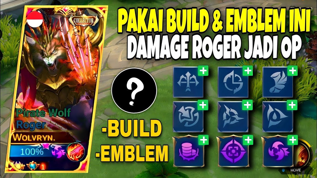 NEW UPDATE! EMBLEM DAN BUILD ROGER TERSAKIT 2022 !! ITEM ROGER PALING ...
