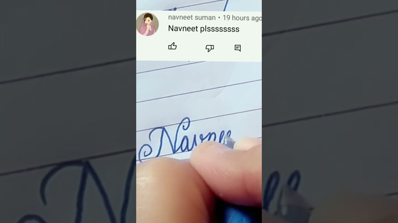 How To Write A Navneet In Cursive Writing cursivehandwriting How To Write A Navneet In Cursive Writing cursivehandwriting