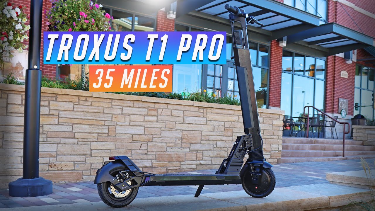 Troxus T1 Pro Electric Scooter Review - Dual Battery 35 Mile E-Scooter ...