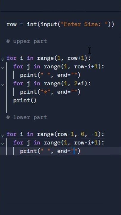 Print Diamond Pattern in Python 🔥 #python #shorts - YouTube