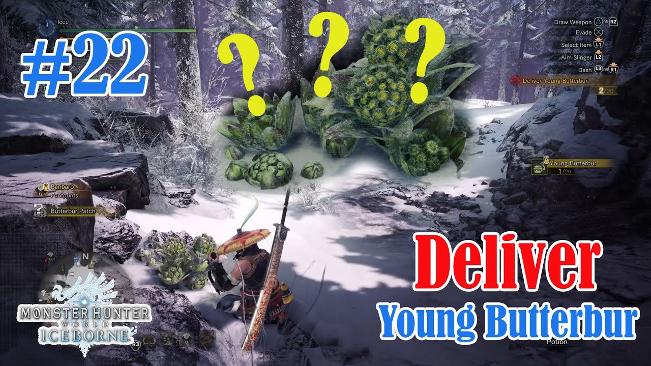 [PS4 PRO] MHW : Iceborne - Deliver young butterbur MR★1 Gameplay ...