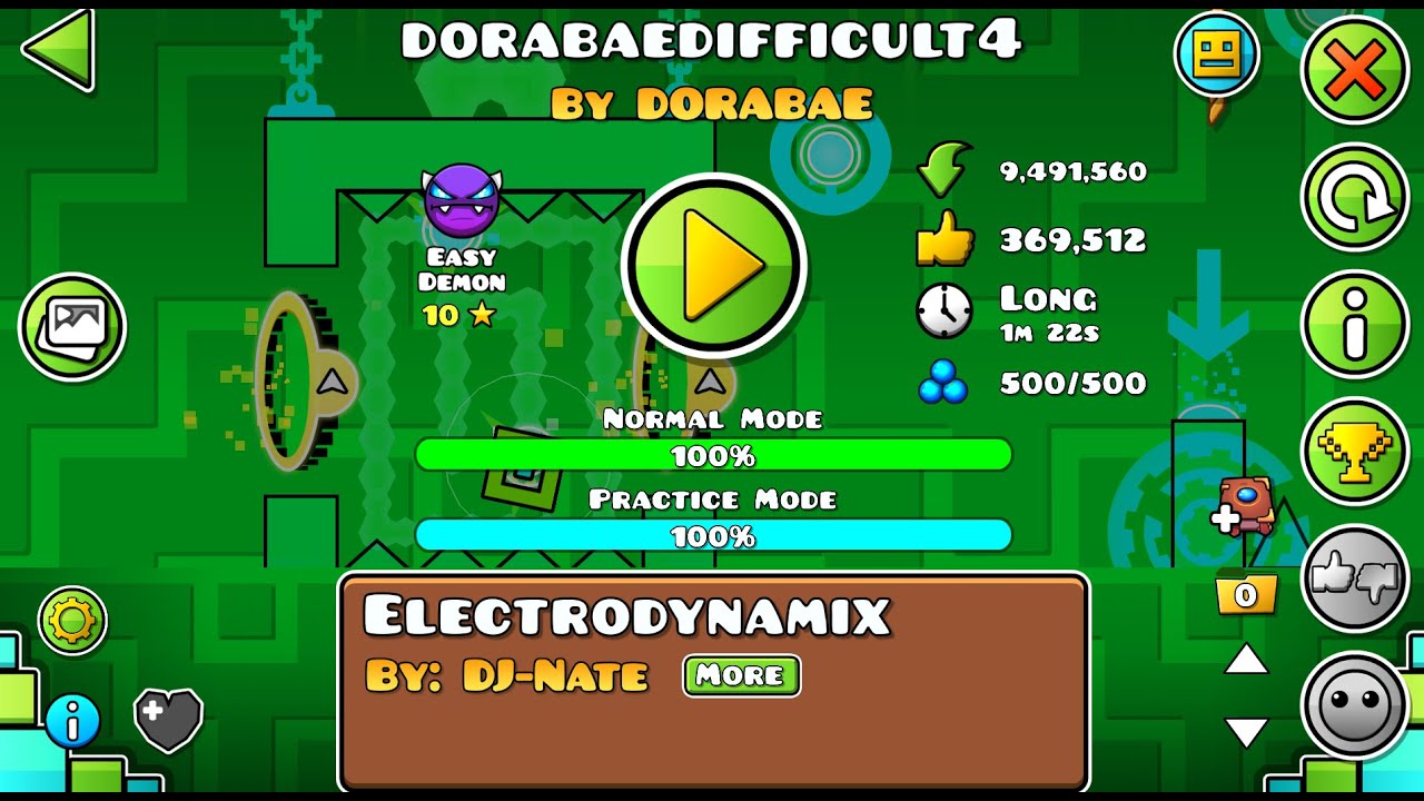 Dorabaedifficult4 ( Easy Demon ) [ Geometry Dash ] - YouTube