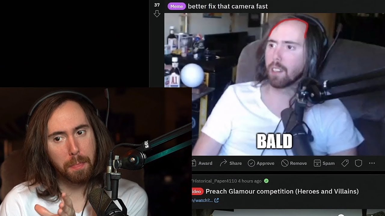 Asmongold's old camera makes him look even more bald - YouTube