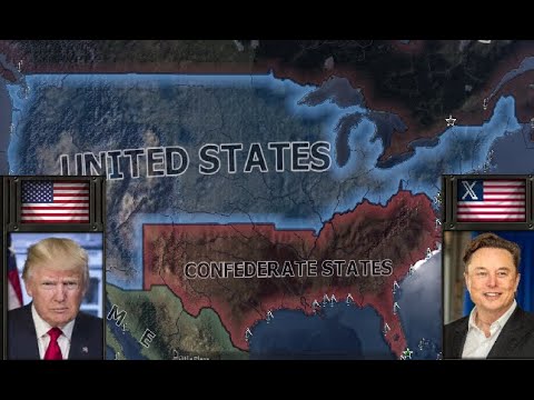 HOI4 what happens if Elon musk starts a civil war against Trump m - YouTube