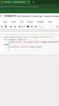 A python program to accept a single character from keyboard ||#learn_programming_1200 #shorts ...