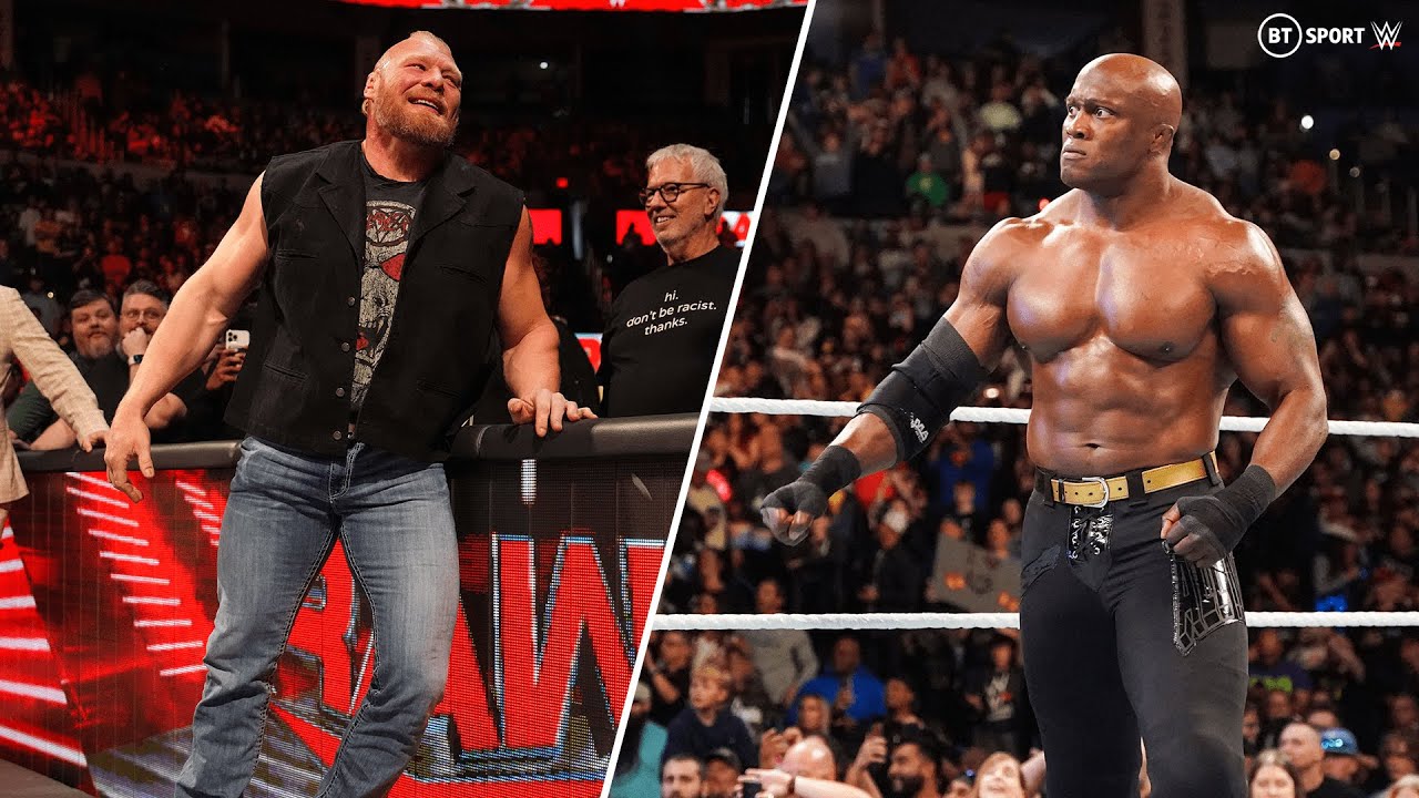 Bobby Lashley manhandles Brock Lesnar like we've never seen before! Monday Night Raw, Oct 18 ...