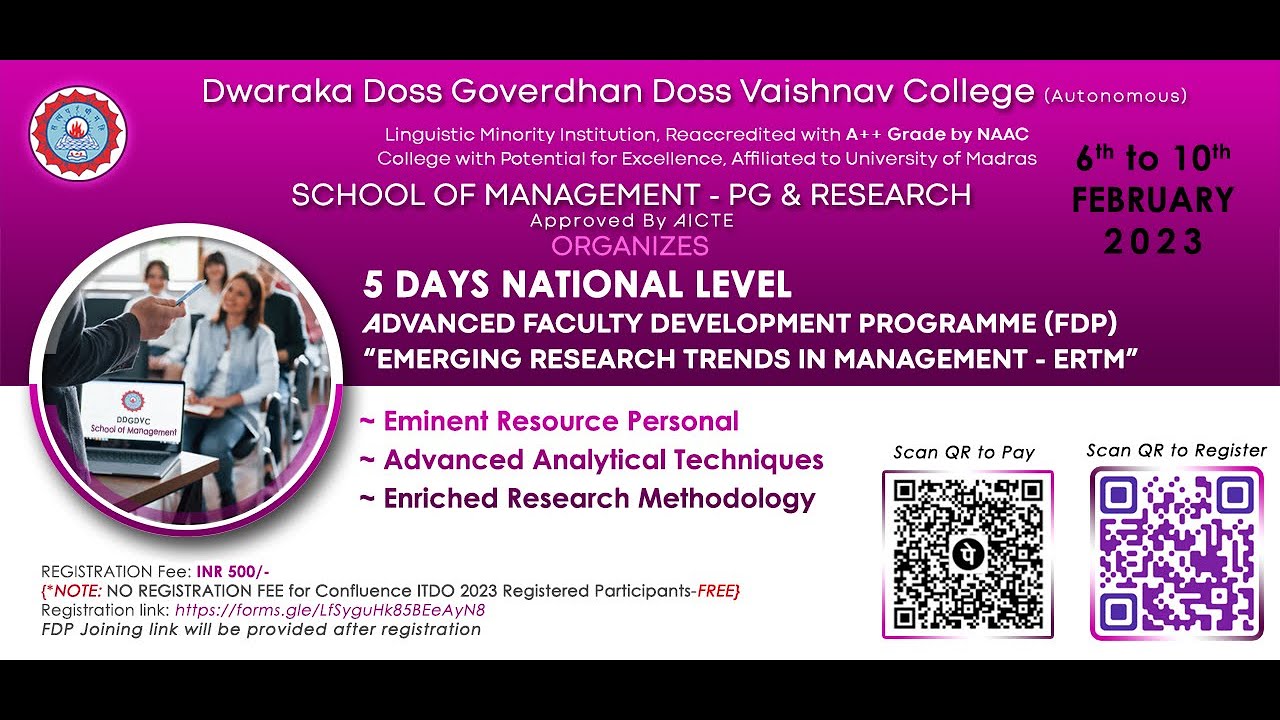 5 DAYS NATIONAL LEVEL ADVANCED FACULTY DEVELOPMENT PROGRAMME - YouTube