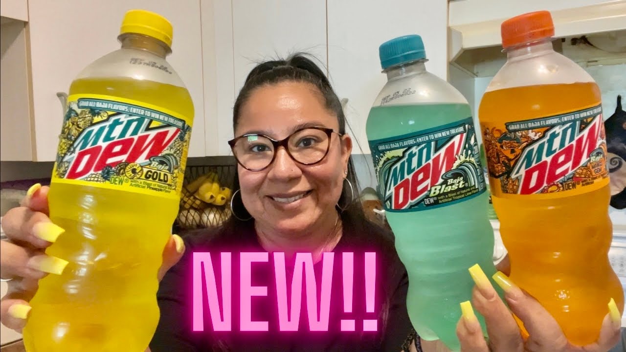 NEW!! MOUNTAIN DEW: BAJA BLAST, BAJA GOLD + BAJA MANGO GEM + REVIEW!! # ...