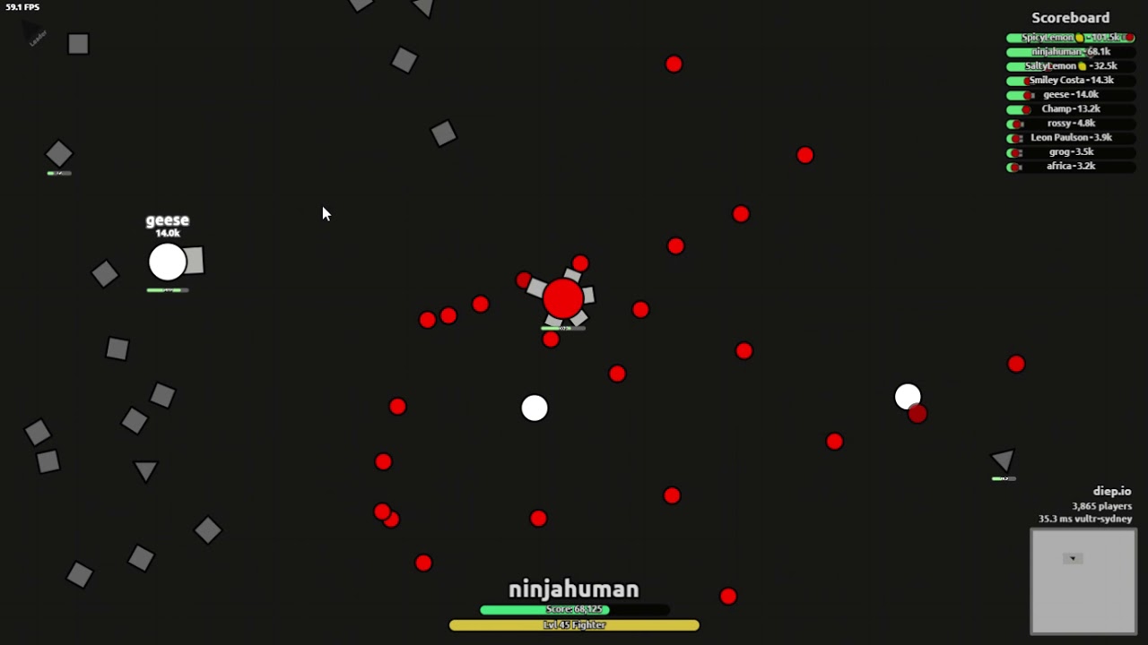 Diep.io 582,228 Fighter FFA by ninjahuman - YouTube