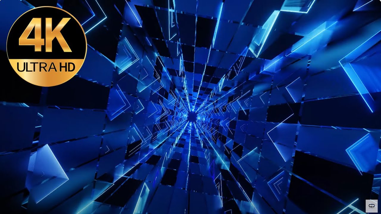 7 hour Tv 4k Square Blue Metallic color Relaxing Abstract Background ...