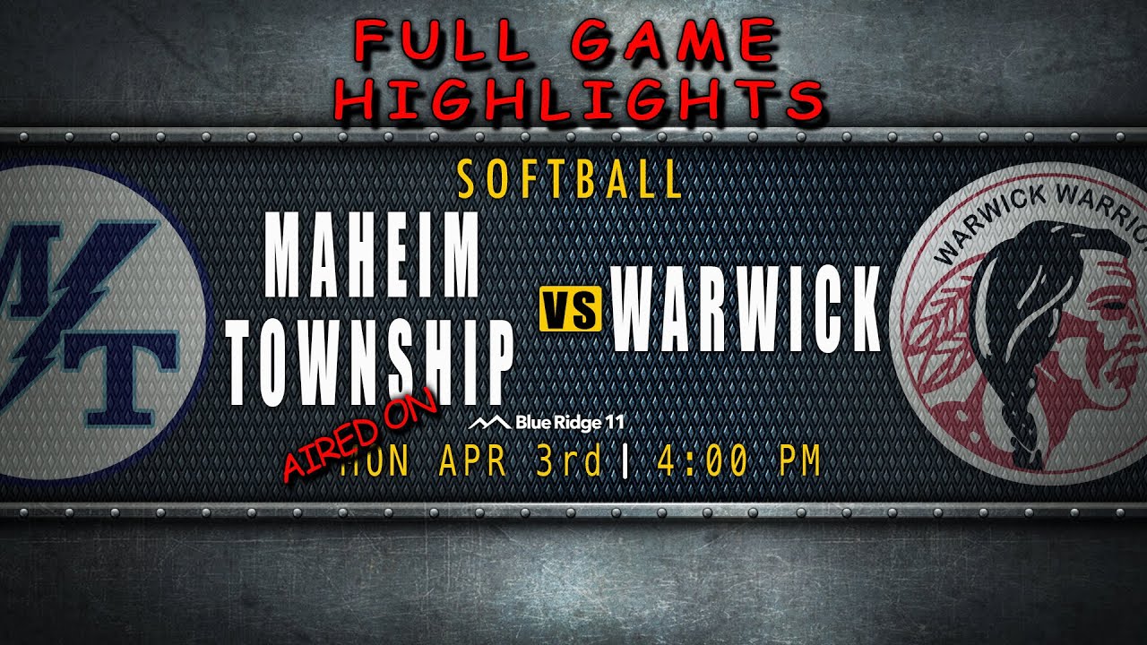 Manheim Township vs. Warwick (4.3.23) HS Girls Softball Full Game ...
