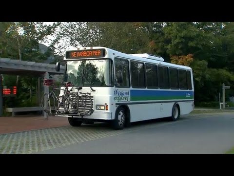 Propane Buses Shuttle Visitors in Maine - YouTube