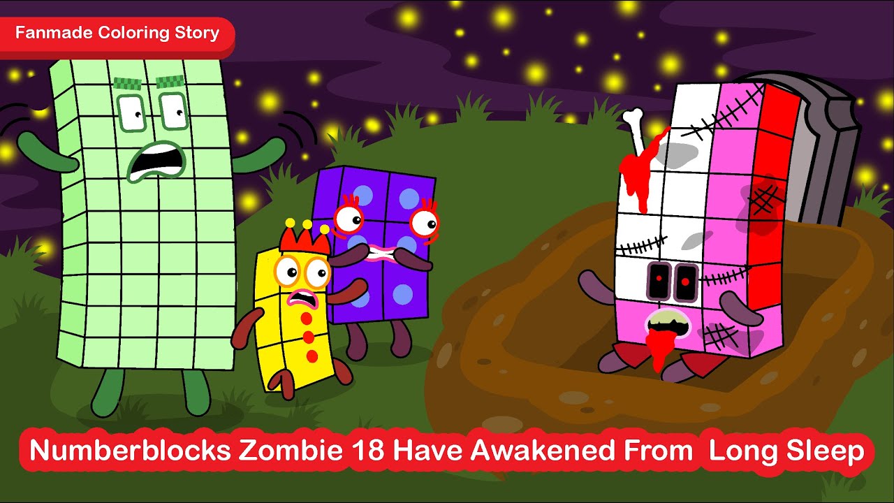 Numberblocks Zombie 18 Have Awakened From Long Sleep | Numberblocks ...
