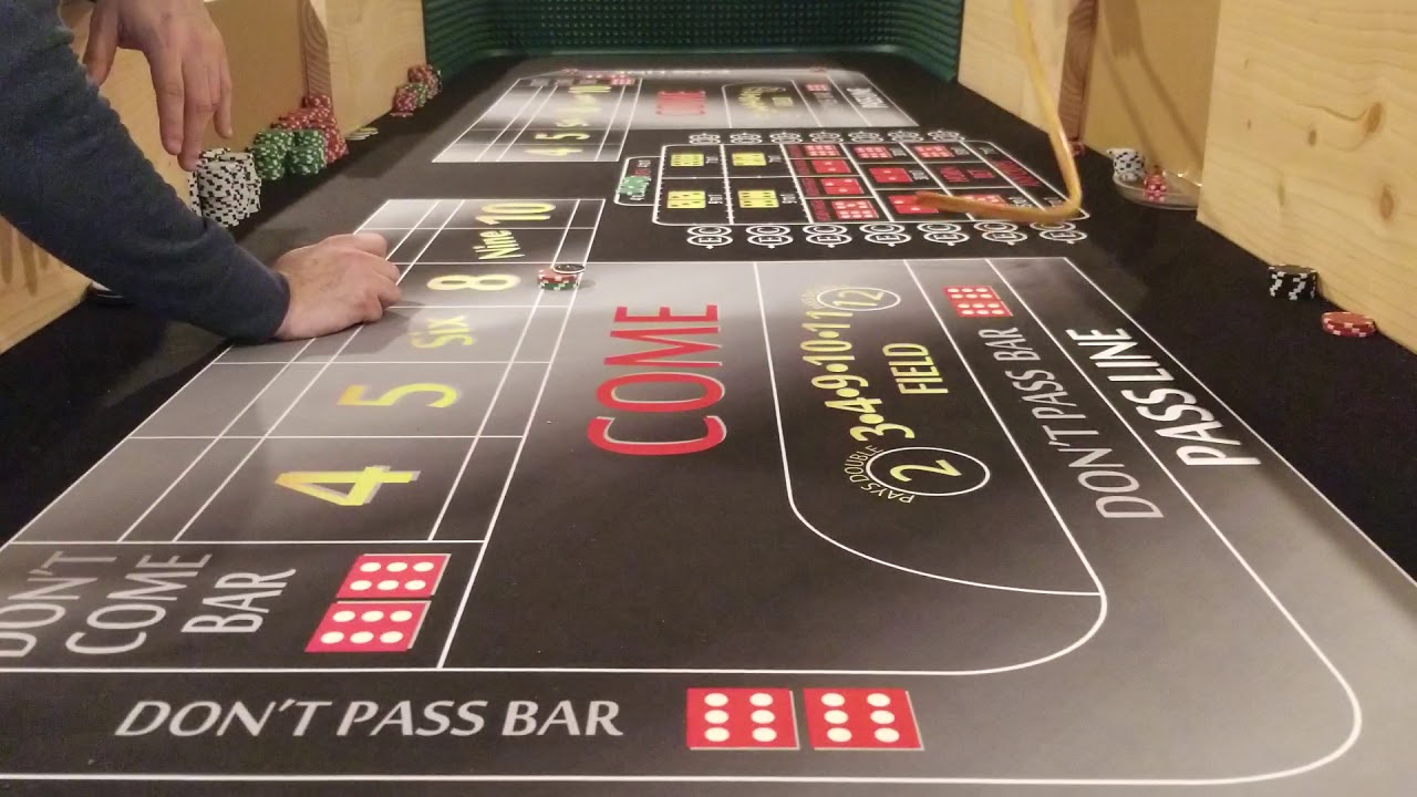 Craps Table Practice Session Hops Bet On The Seven's - YouTube