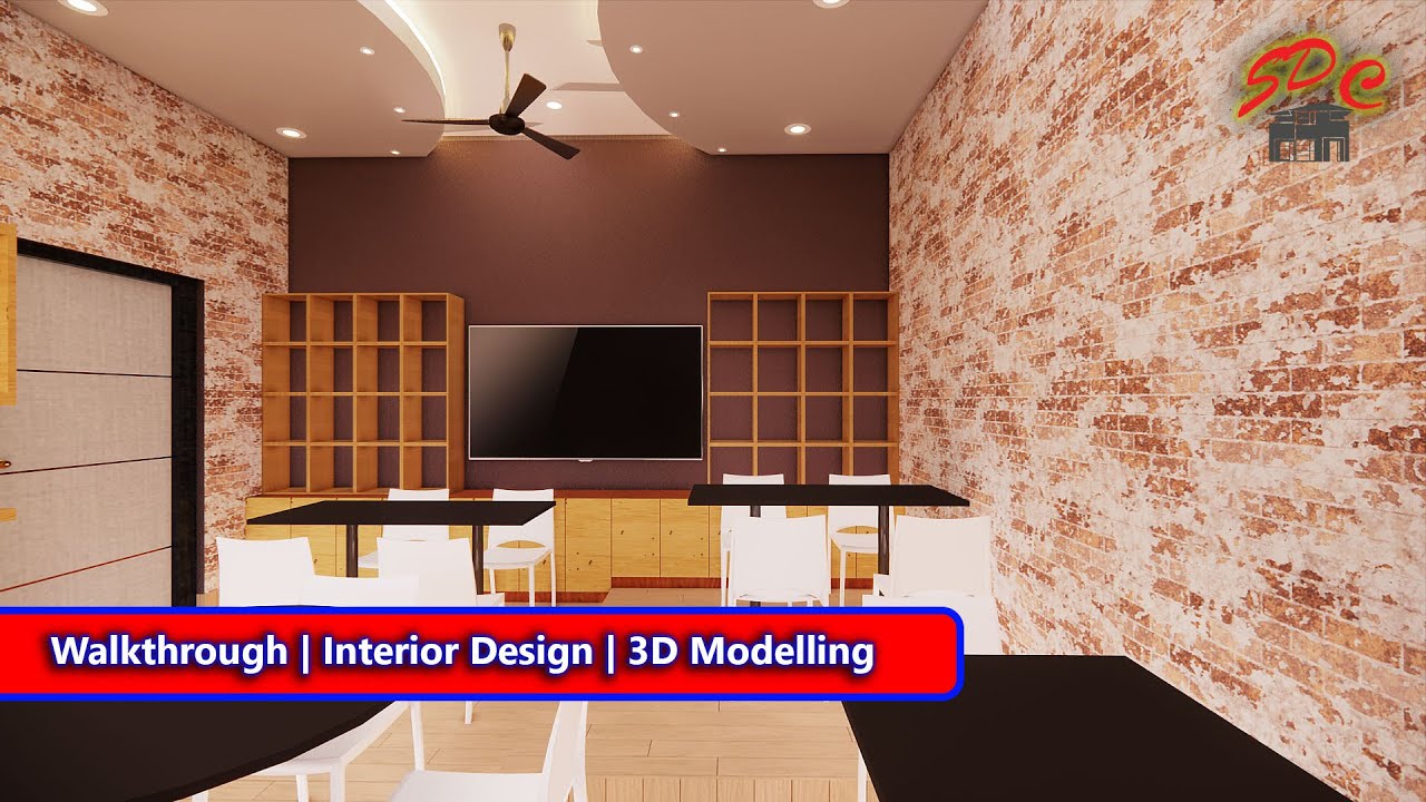 Walkthrough | Interior design | 3D Modelling | Restaurant - YouTube