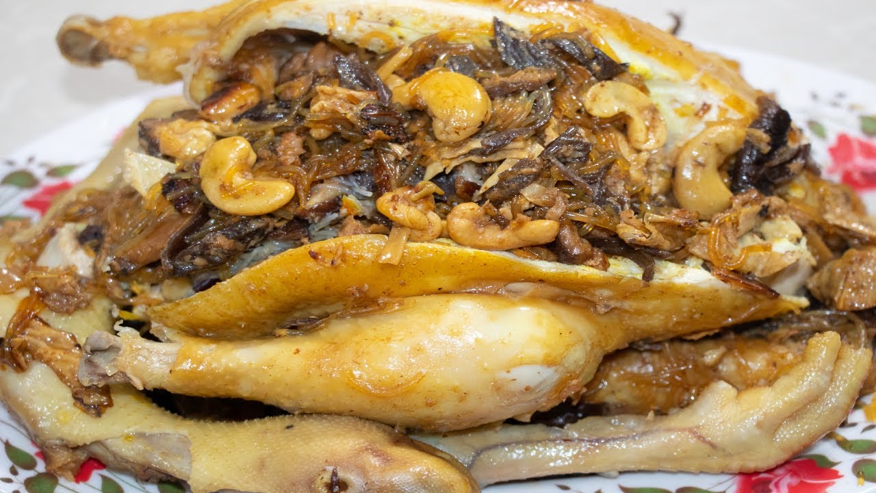 របៀបធ្វើមាន់ទឹមឲ្យឆ្ងាញ់ -Steamed Stuffing Chucken with Noodle /Chhen ...